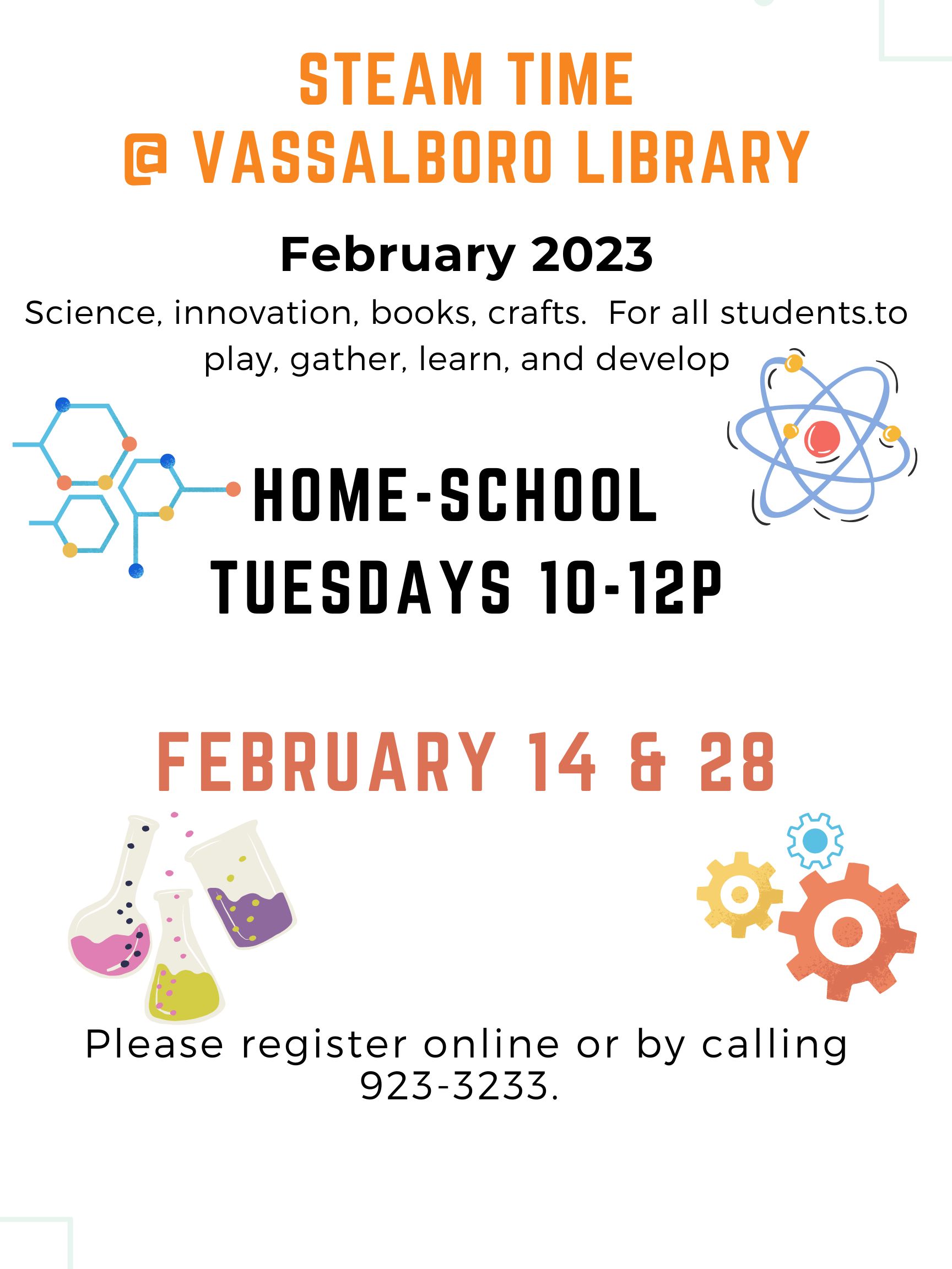 STEAM TIME - February 2023 • Vassalboro Public Library