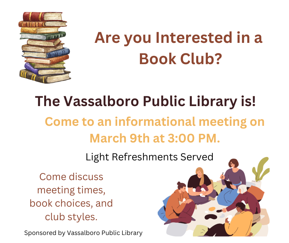 Library Book Club • Vassalboro Public Library