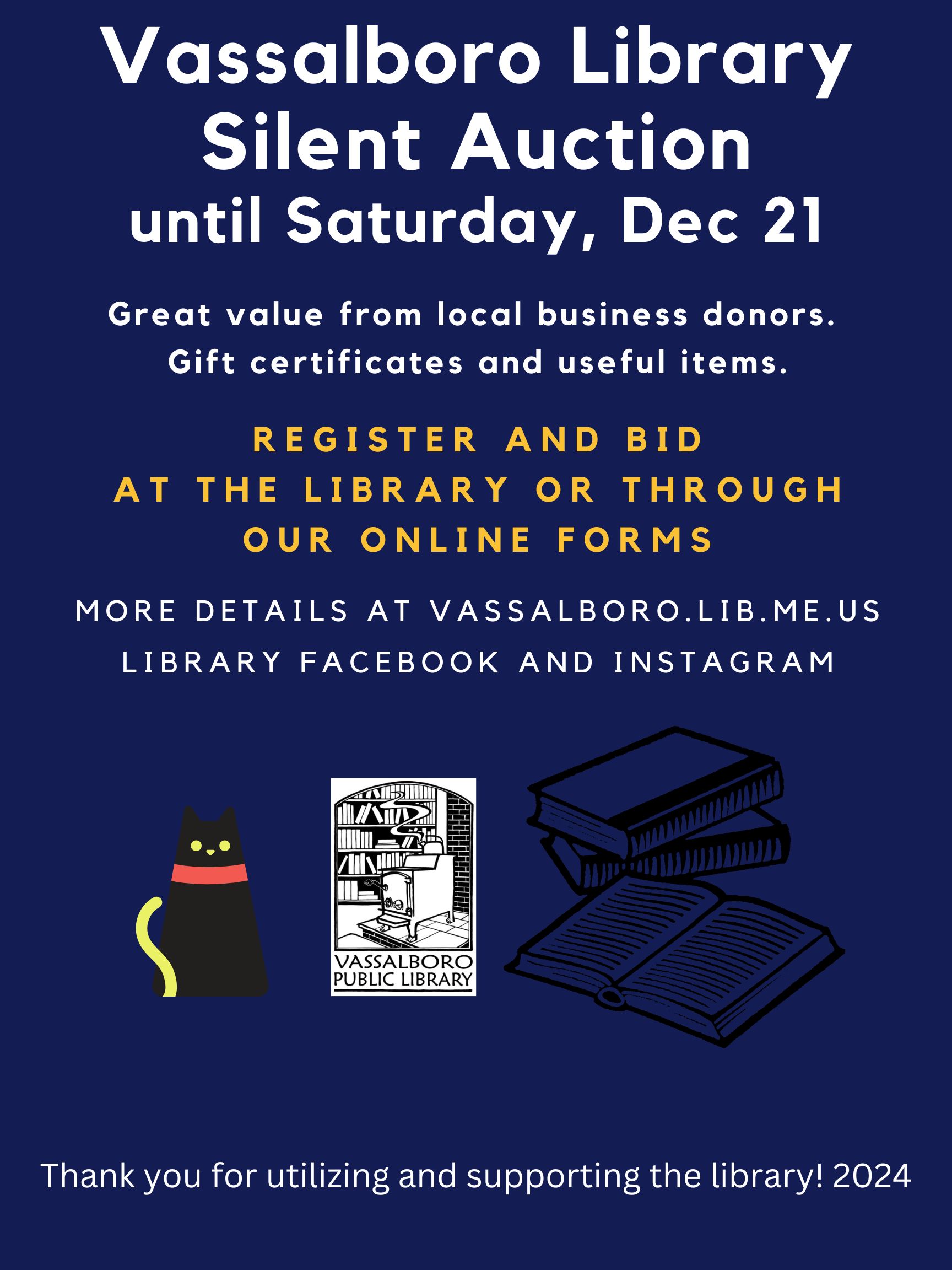 Silent Auction - 2024 • Vassalboro Public Library