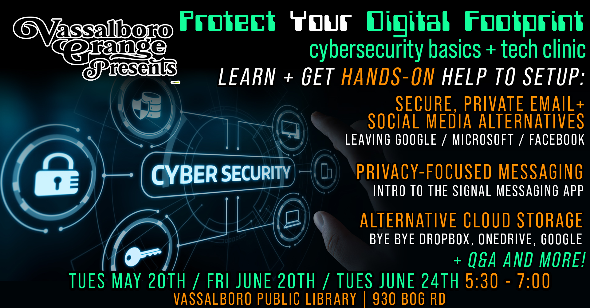 Hands-on Tech Clinic / Protect your digital footprint • Vassalboro ...